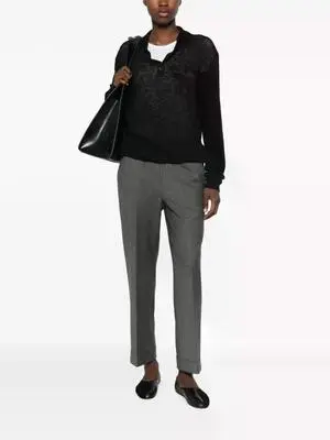 ROSSO 35 Elasticated-waistband Turned-up-cuff Trousers