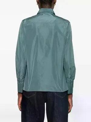 ROSSO 35 Concealed-placket Long-sleeve Shirt