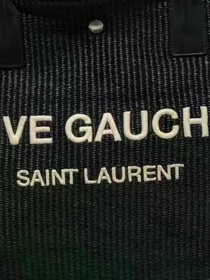 Saint Laurent 2022 Maxi Rive Gauche Raffia Tote Bag
