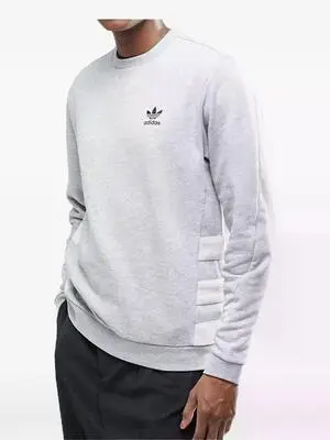 Adidas Street Modern Crew Logo-detail Sweatshirt - Grey