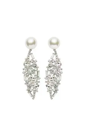 Magda Butrym Pearl-drop Crystal Earrings - Silver