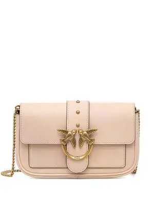 Pinko Love Birds Leather Shoulder Bag