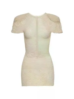 Magda Butrym Crochet Flared-sleeve Mini Dress