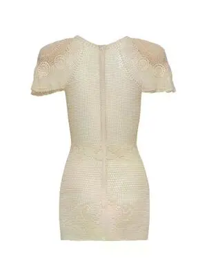 Magda Butrym Crochet Flared-sleeve Mini Dress