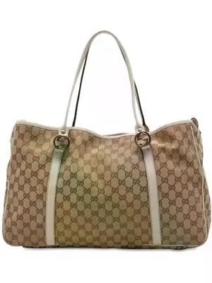 Gucci 2016-2026 Large Gg Canvas Twins Tote Bag - Neutrals