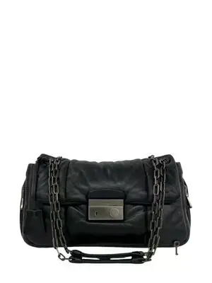 Prada 2013-2026 Nappa Bomber Flap Shoulder Bag - Black