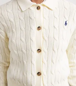 Polo Ralph Lauren Cotton Cable-knit Polo Cardigan