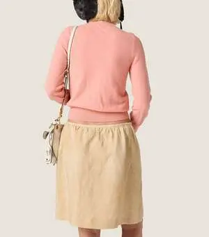 Miu Miu Wool Logo V-neck Sweater