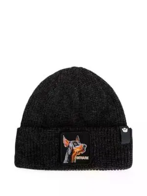 GOORIN BROS Logo-patch Ribbed-knit Beanie Hat - Grey