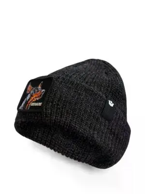 GOORIN BROS Logo-patch Ribbed-knit Beanie Hat