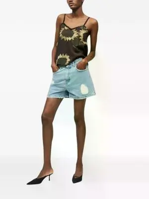 Moschino Floral-print Ruffled Top