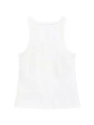 Moschino Logo-print Ribbed-knit Top