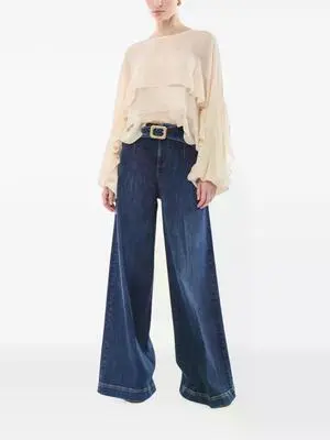 NENETTE Serra Buckle-detail Wide-leg Jeans - Blue