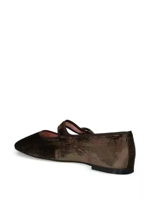 Pretty Ballerinas Camille Velvet Ballet Flats - Brown