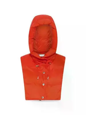 YVES SALOMON Padded Bib Hood - Red