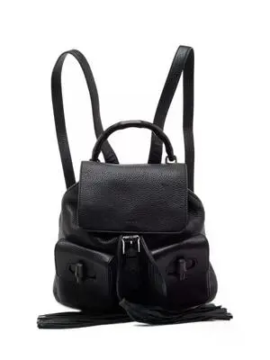 Gucci Bamboo Twin Pocket Backpack - Black