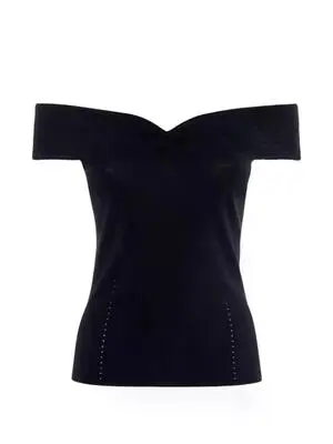 NENETTE Off-shoulder Top - Black