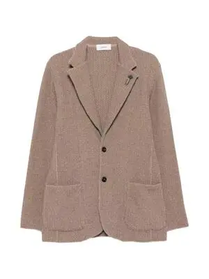 LARDINI Waffle-knit Notched-lapel Jacket