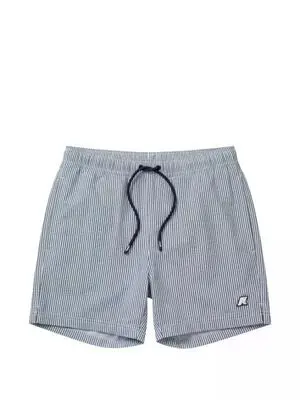 K-WAY Hazel Striped Swim Shorts - Blue