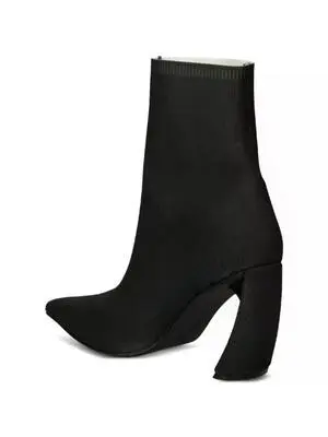 United Nude Graphic-print Pointed-toe Ankle Boots - Black