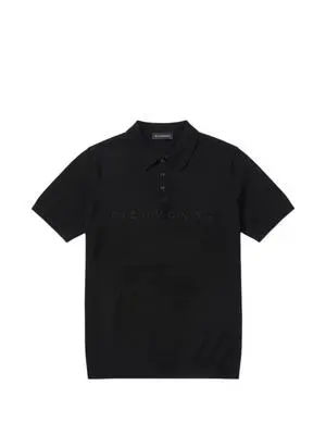 John Richmond Sehudi Embossed Logo Polo Shirt - Black