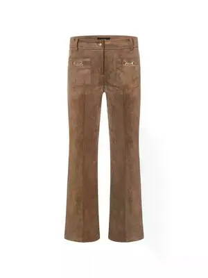 CAMBIO Seam-detail Patched-pocket Trousers - Brown