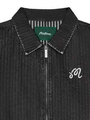 MALBON Foreman Striped Denim Jacket - Black