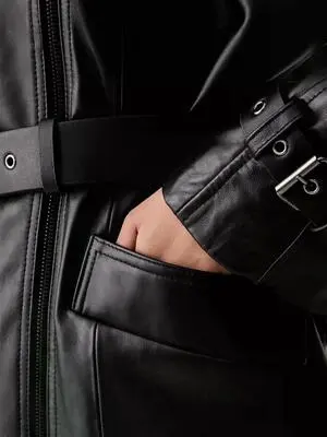 TRUSSARDI Leather Biker Jacket