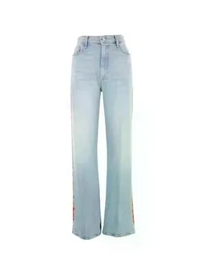 MOTHER The Saloon Sneak Flame-print Jeans