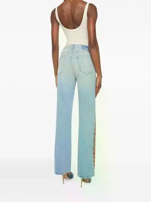 MOTHER The Saloon Sneak Flame-print Jeans