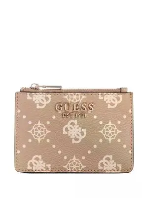 Guess Carrie Logo Credit Card Case - Neutrals