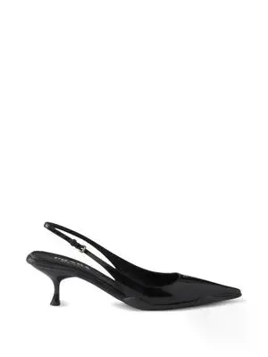 Prada Brushed Leather Slingback Pumps