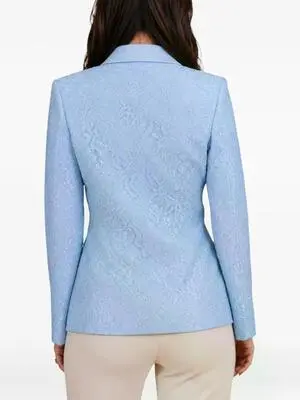 DIVEDIVINE Tosca Lace Peaked-lapel Blazer - Blue