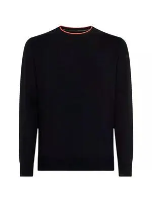RRD Ribbed-trim Logo-patch Sweater - Blue