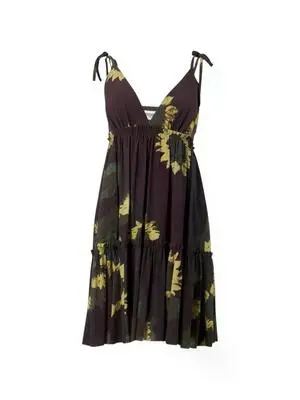 Moschino Floral-print Ruffled-tier Dress