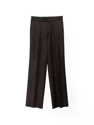 BERWICH Patrizia Pressed-crease Wool Trousers - Brown
