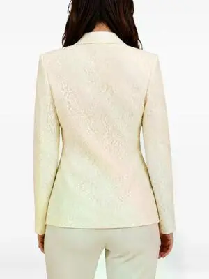 DIVEDIVINE Tosca Lace-embroidered Peak-lapel Blazer - Yellow