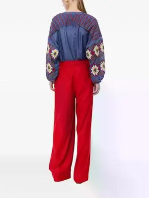 NENETTE Pleated Wide-leg Trousers