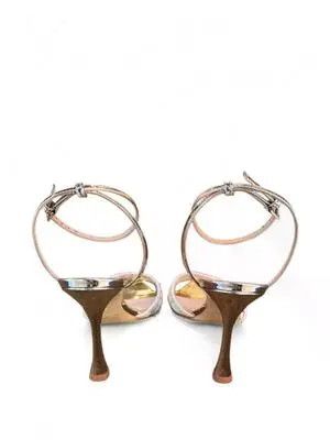 NINALILOU Strass-embellished Draped Heeled Sandals