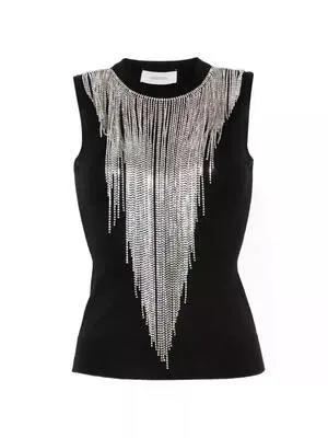 Sportmax Crystal-fringe Knitted Top