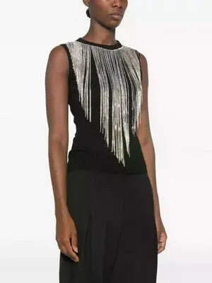 Sportmax Crystal-fringe Knitted Top