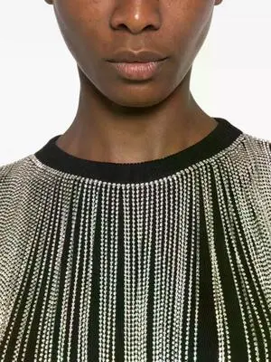 Sportmax Crystal-fringe Knitted Top