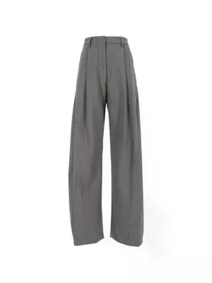 THELATEST Pleated Wide-leg Trousers - Grey