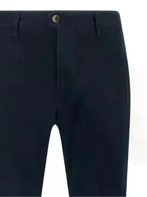 Incotex Straight-leg Cotton-canvas Trousers - Blue