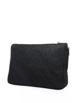 GIANNI CHIARINI Woven-design Logo-patch Clutch Bag