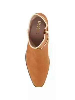 Rodo Piped Square-toe Ankle Boots