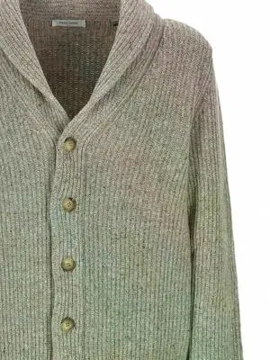 GRAN SASSO Ribbed-knit Shawl-collar Cardigan
