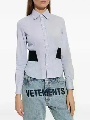 Vetements Striped Waist-belt Shirt