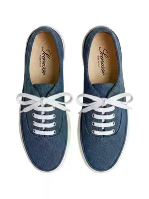 SCAROSSO Scarazzo Sirio Cotton Drill Sneakers - Blue