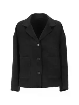 Marella Button-up Patch-pocket Jacket - Black